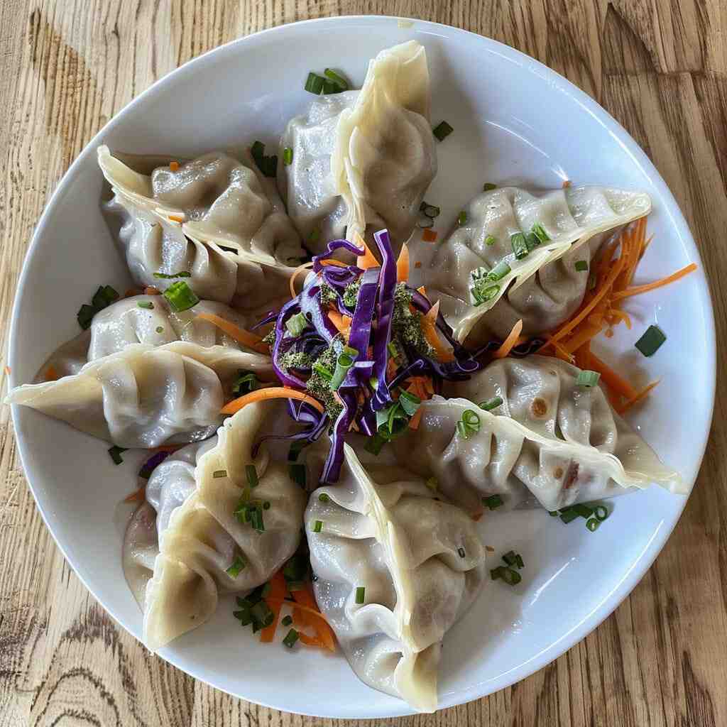 Vegan Steamed Dumplings - Chakra Vegan Restaurant - Plant-based - NYC